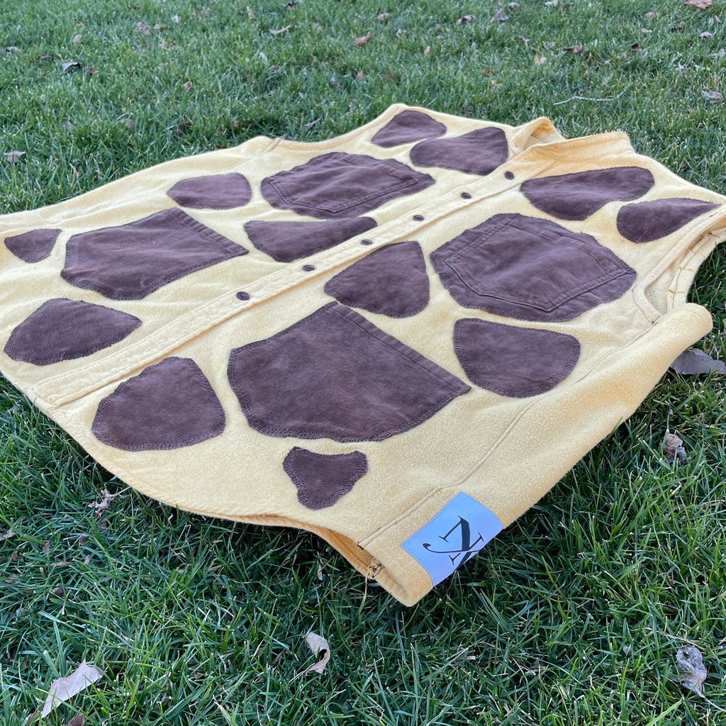 Giraffe Inspired Flannel Corduroy 6-Pocket Vest – Necoda Matthew