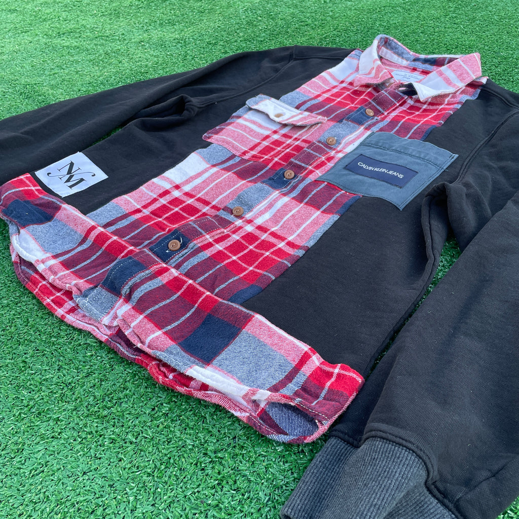 CK Jeans Rework Sweater Flannel Hybrid – Necoda Matthew